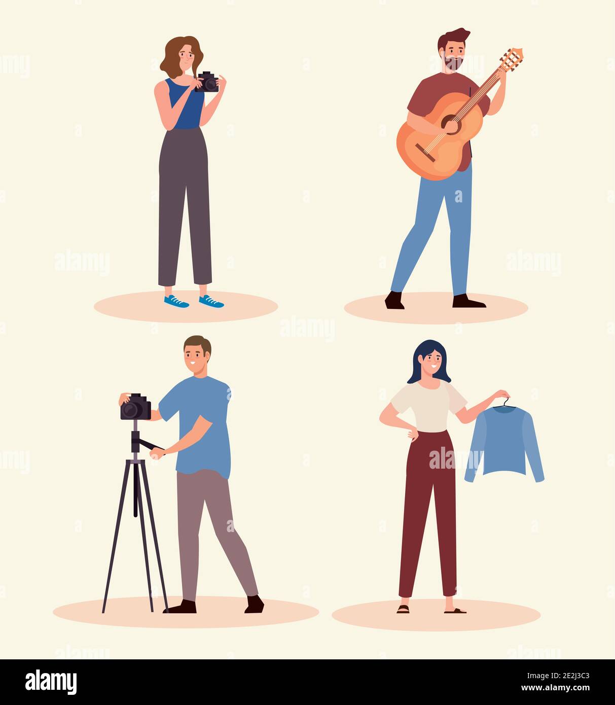 Group of artists Stock Vector Images - Alamy