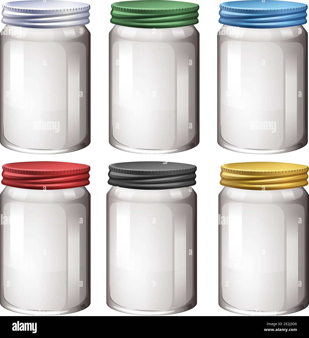 Empty glass jar on white background illustration Stock Vector Image ...