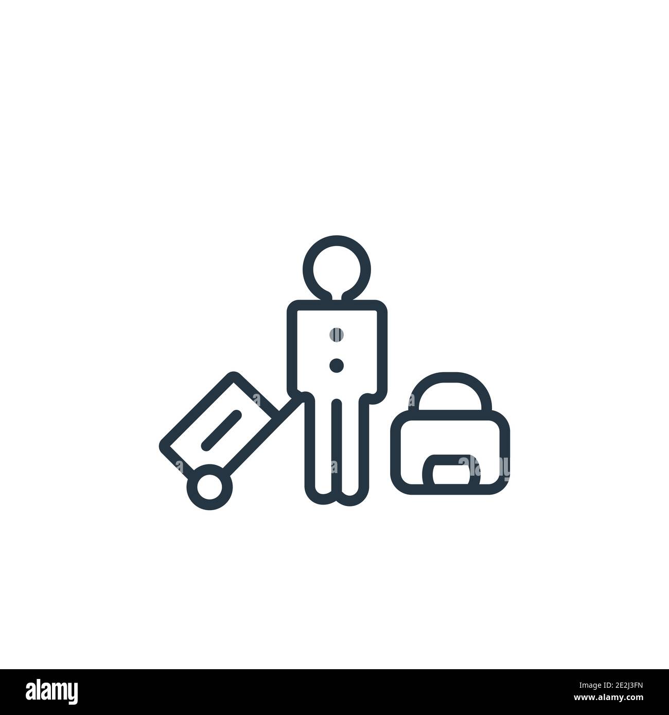 Guest outline vector icon. Thin line black guest icon, flat vector ...