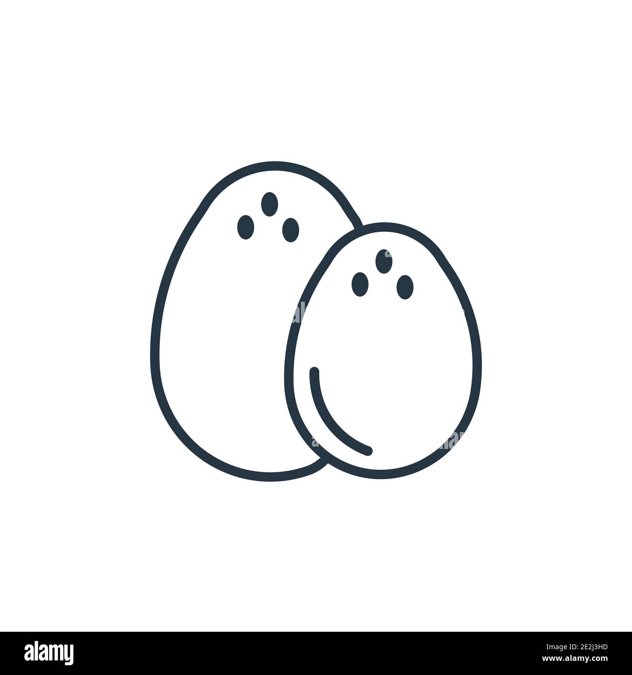 Eggs outline vector icon. Thin line black eggs icon, flat vector simple ...