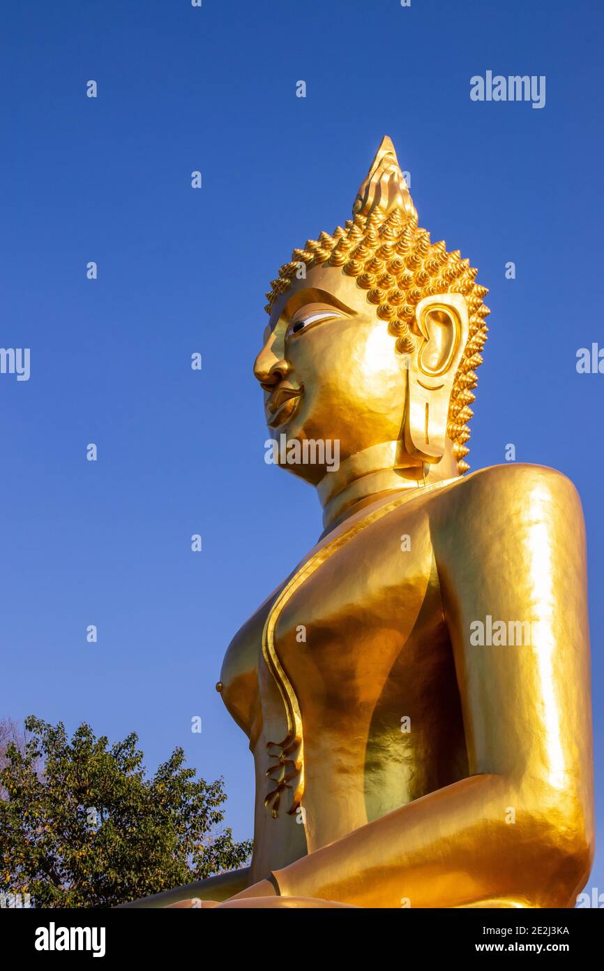 Golden big Buddha in Thailand Southeast Asia Stock Photo - Alamy