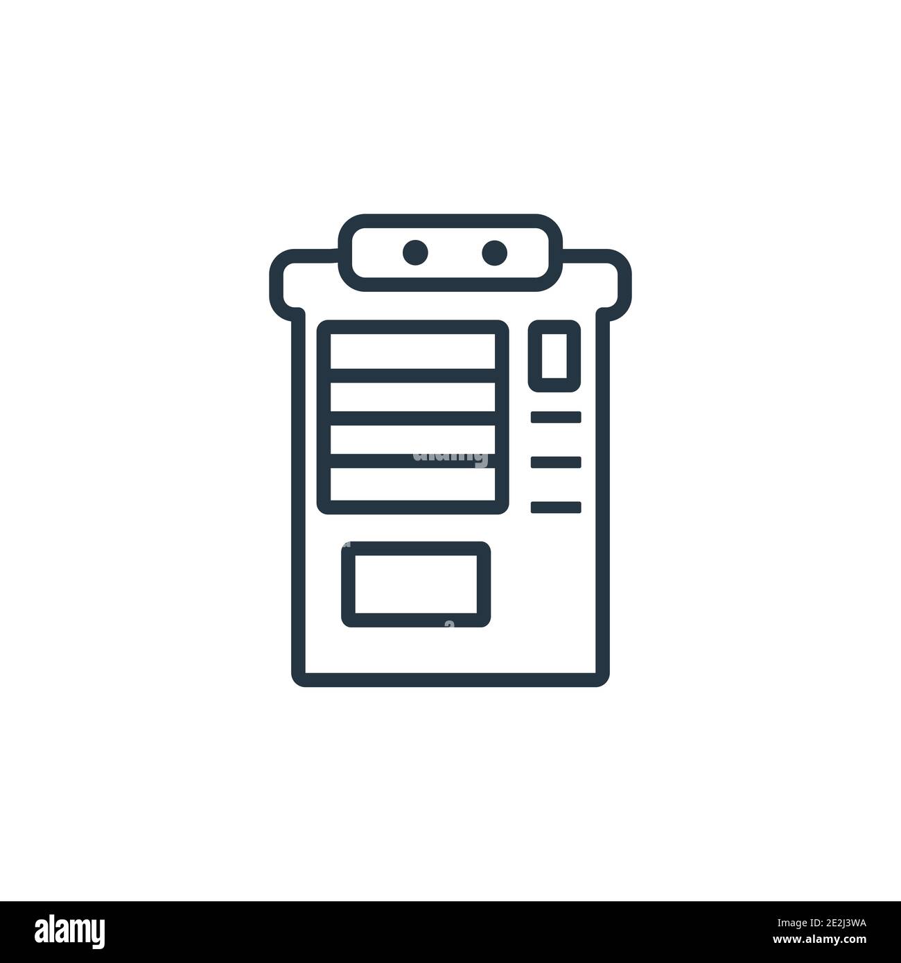 Vending machine outline vector icon. Thin line black vending machine icon, flat vector simple ...