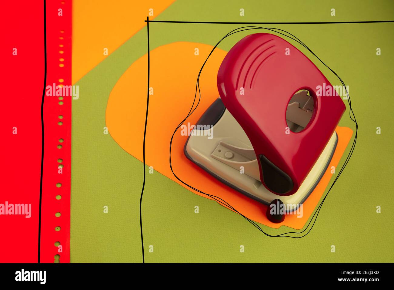 Style. Stationery in bright pop colors with visual illusion effect ...