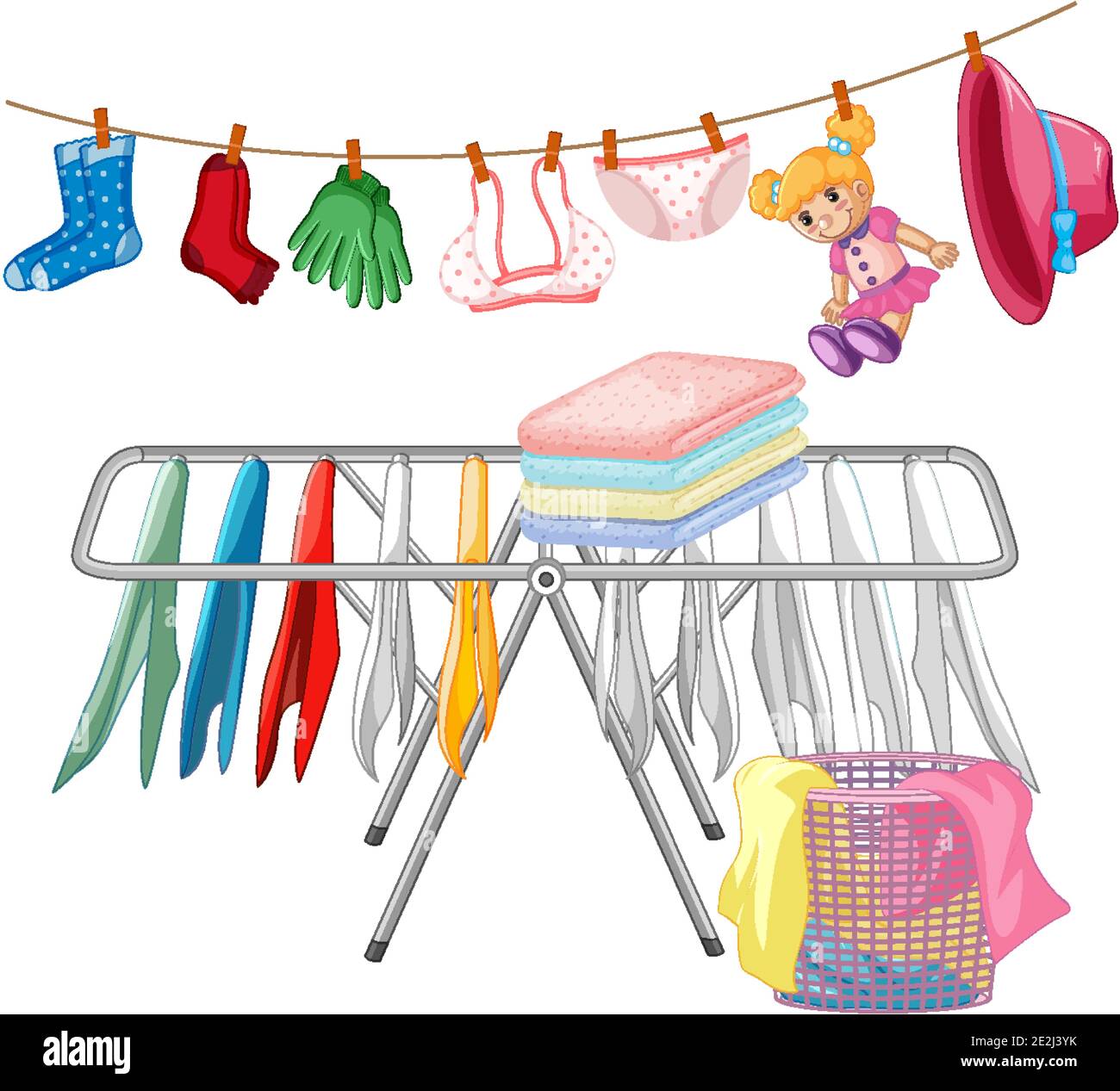 Isolated clothes on the rack display illustration Stock Vector Image ...