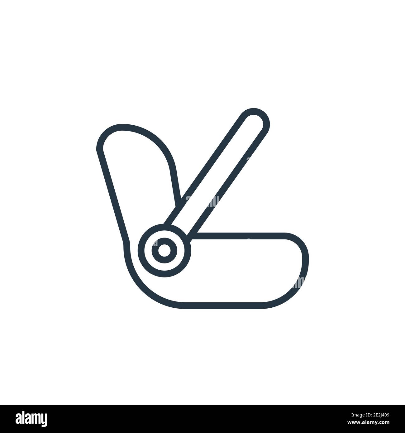 Baby car seat outline vector icon. Thin line black baby car seat icon ...