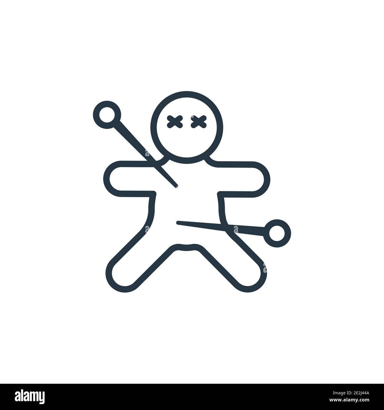 Voodoo outline vector icon. Thin line black voodoo icon, flat vector ...