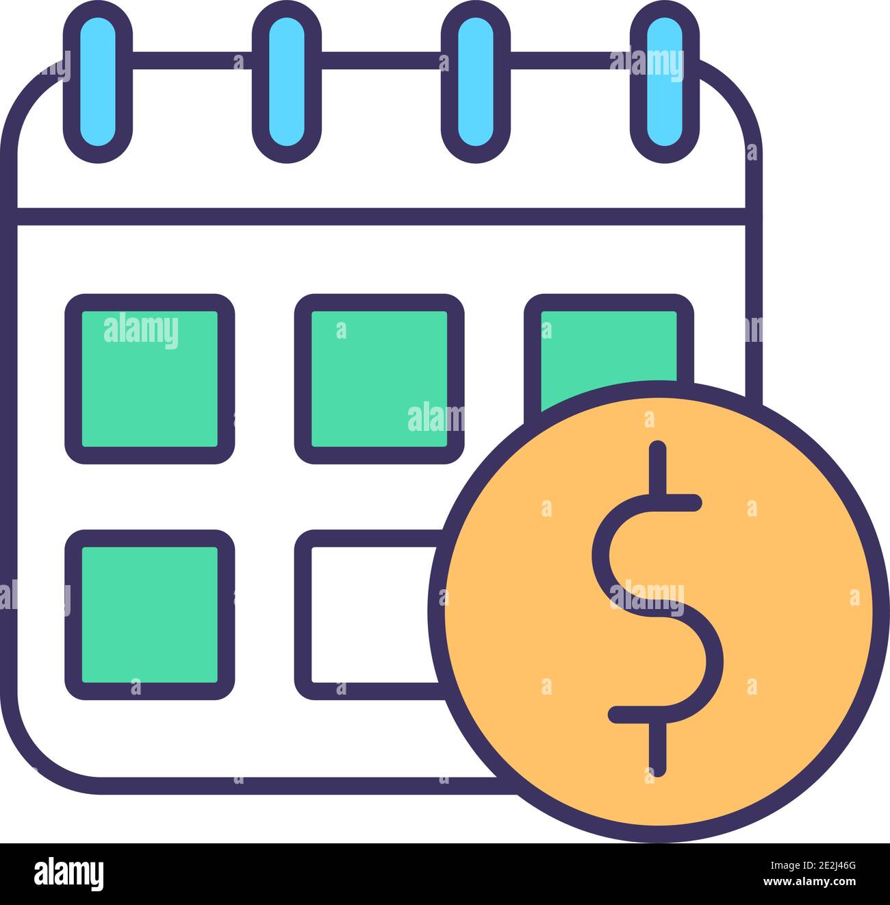 Payment schedule RGB color icon Stock Vector Image & Art - Alamy