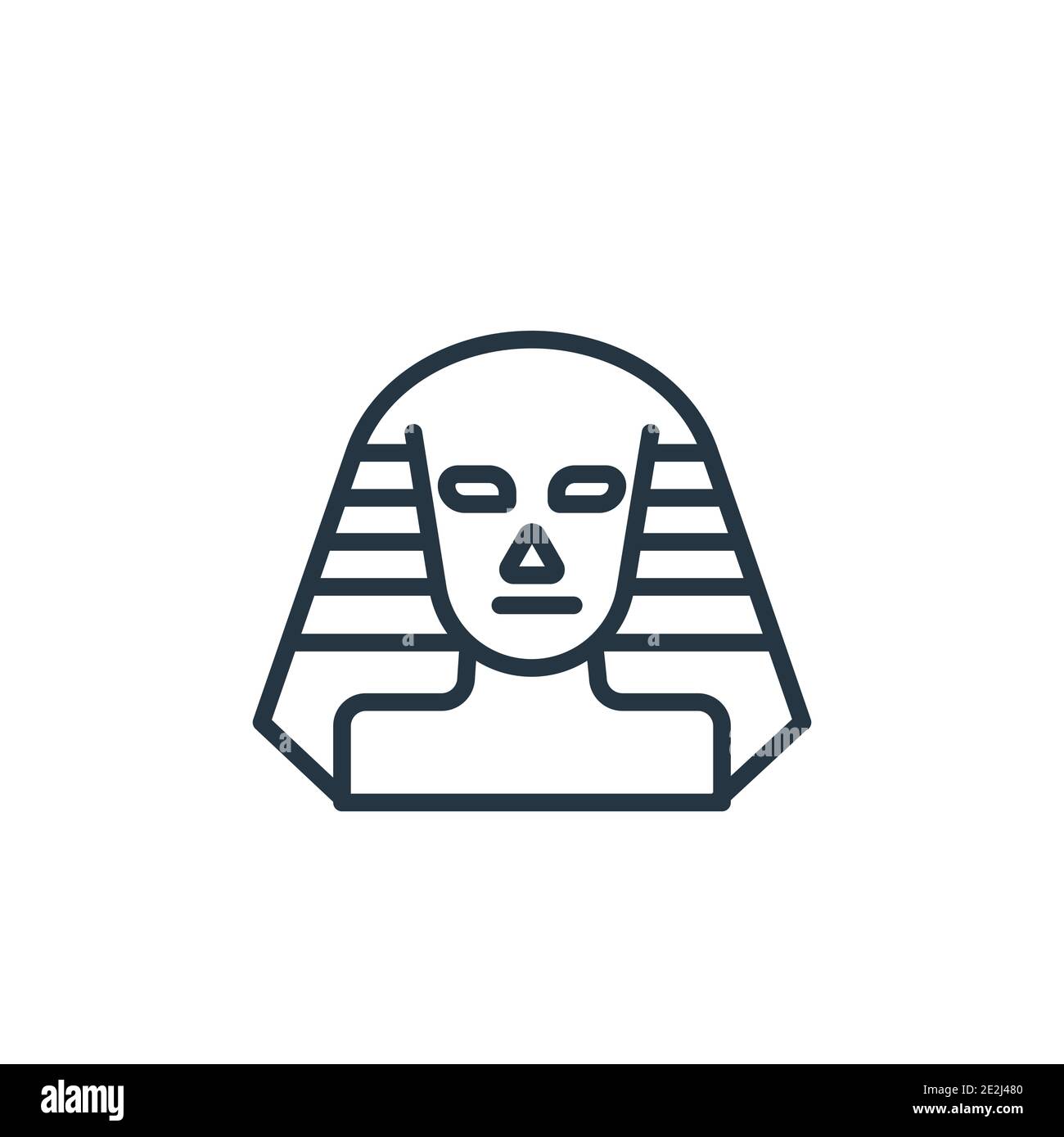 Sphinx outline vector icon. Thin line black sphinx icon, flat vector ...