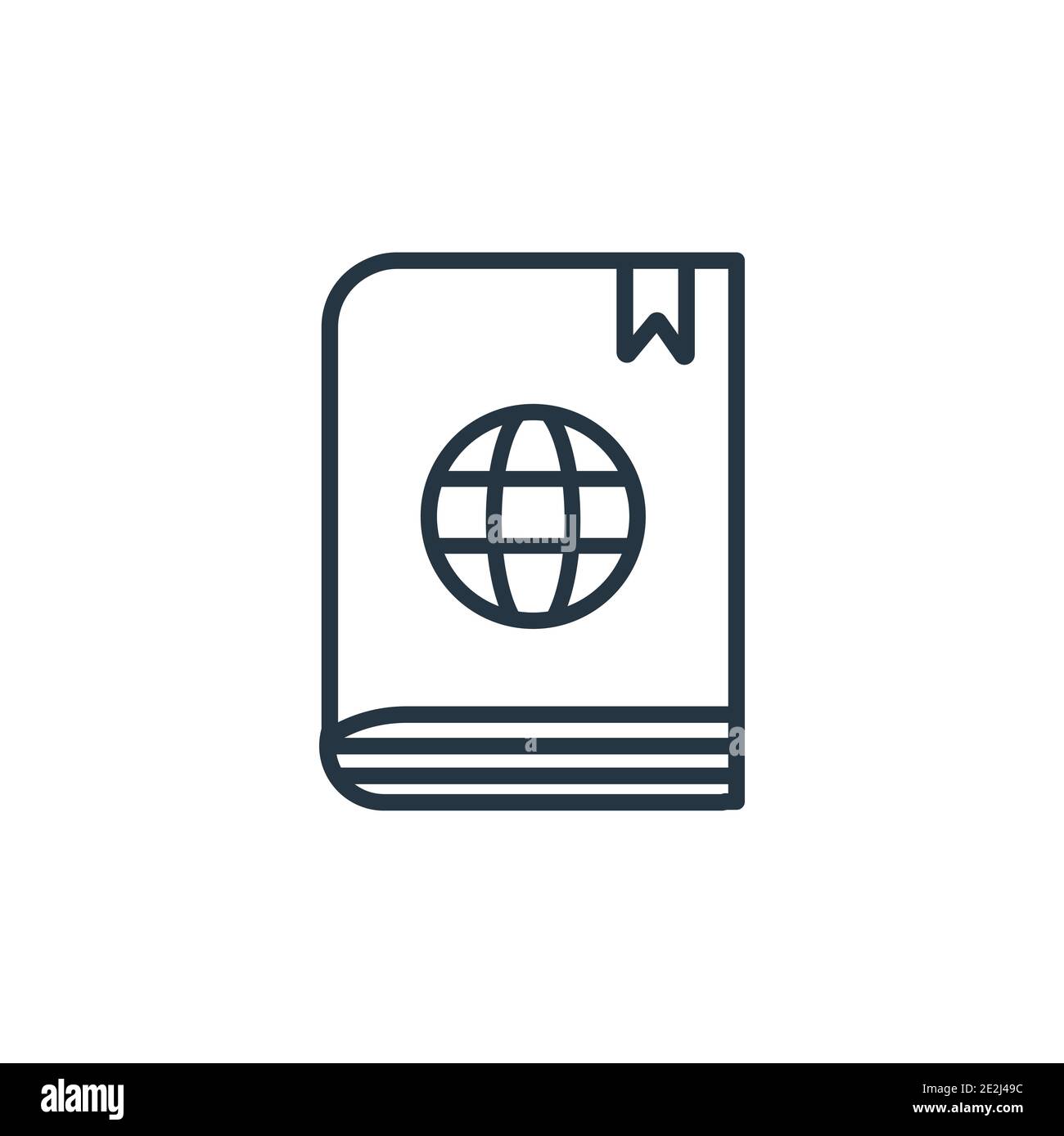 Encyclopedia outline vector icon. Thin line black encyclopedia icon ...