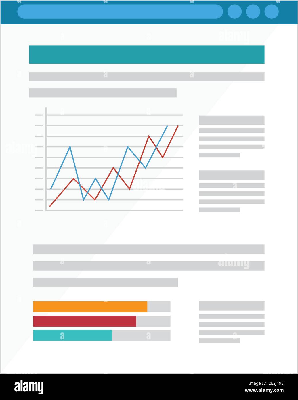 paper document with statistics infographic icon Stock Vector Image ...