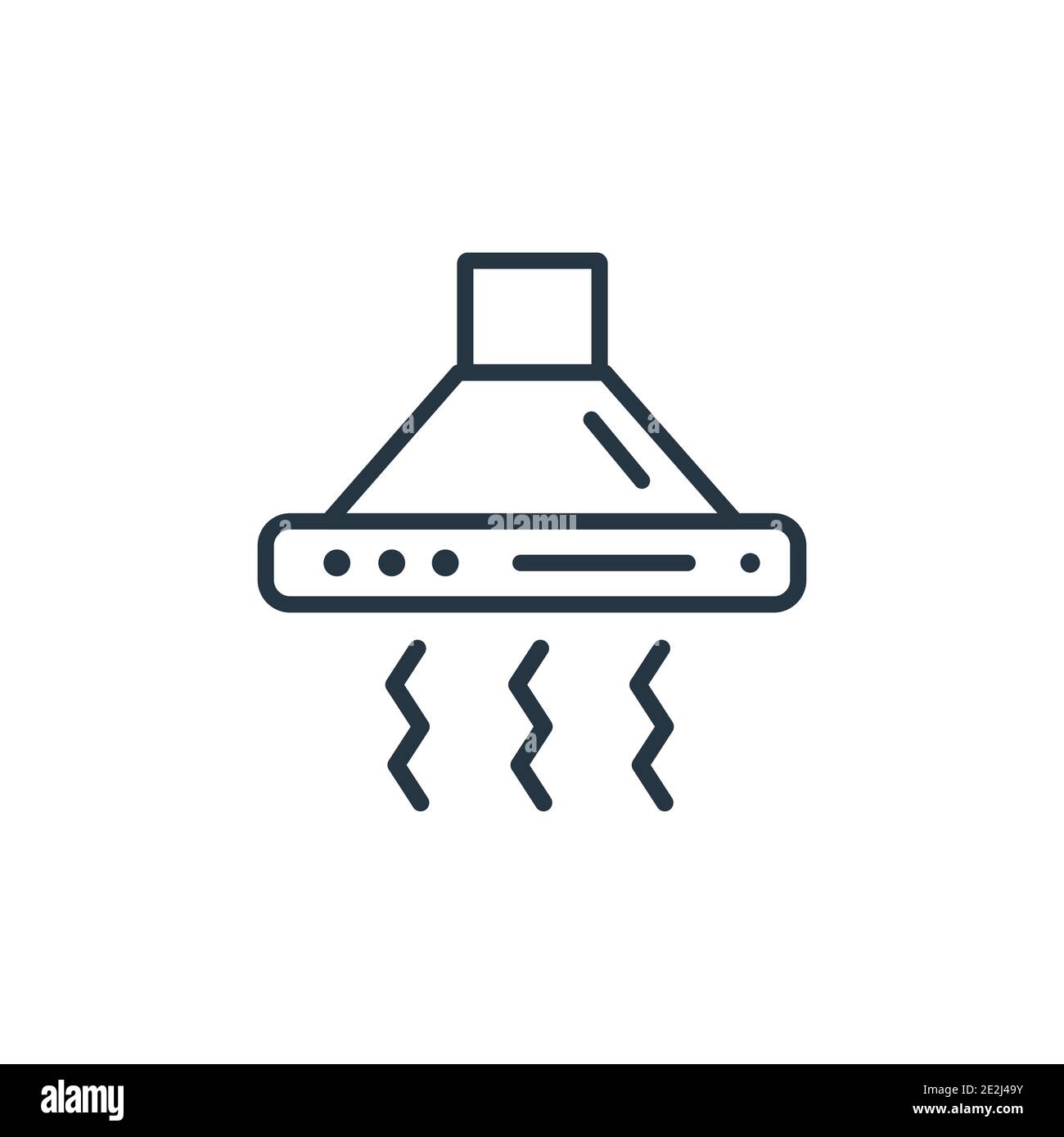 Extractor hood outline vector icon. Thin line black extractor hood icon ...