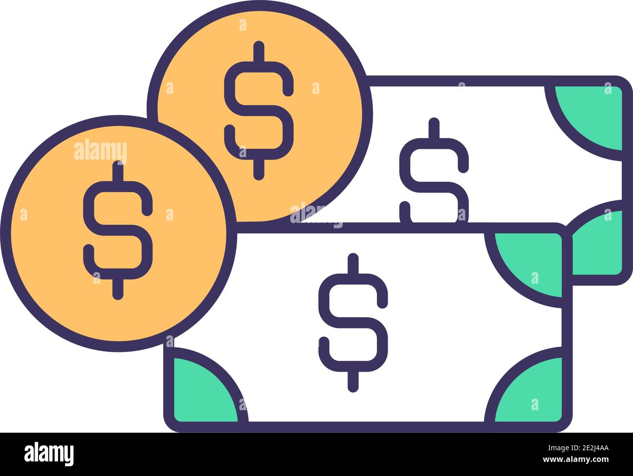 Money income RGB color icon Stock Vector Image & Art - Alamy