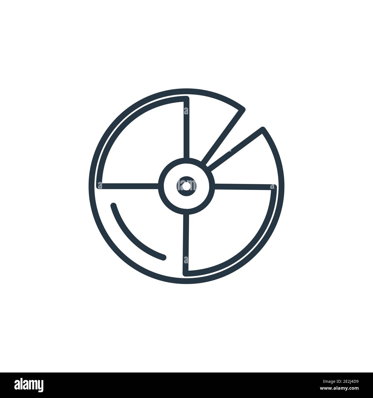 Big dvd outline vector icon. Thin line black big dvd icon, flat vector ...
