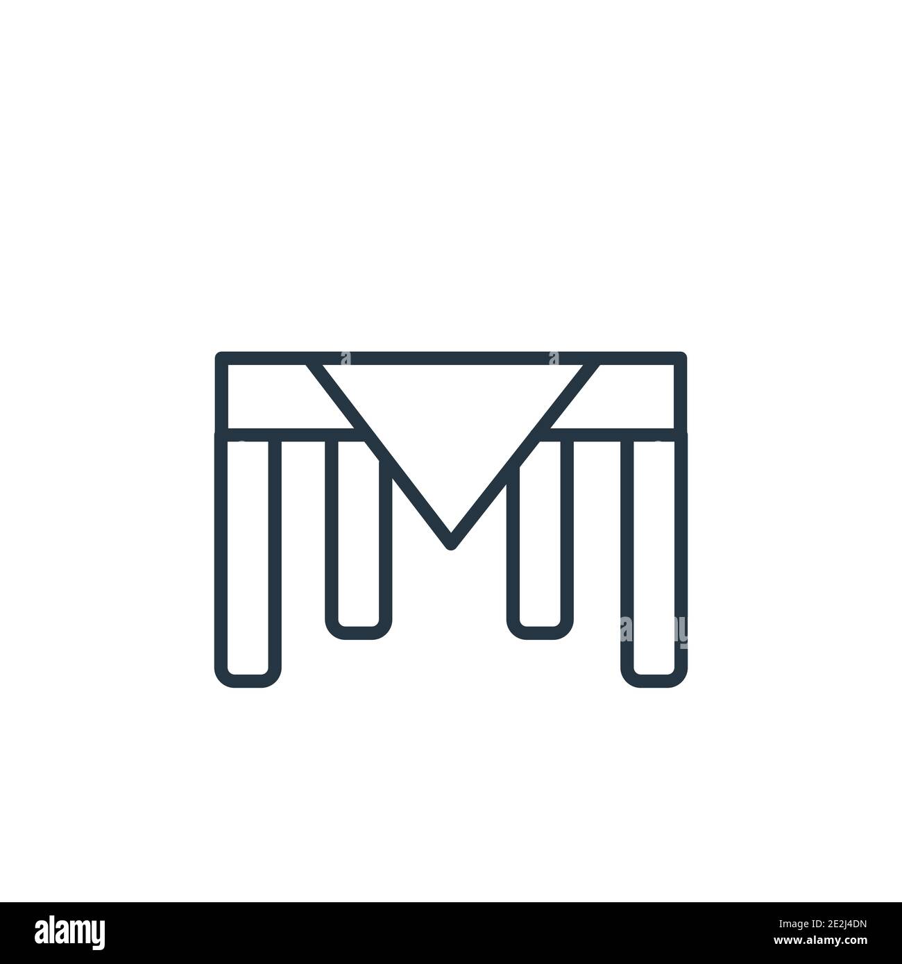 Tablecloth outline vector icon. Thin line black tablecloth icon, flat ...