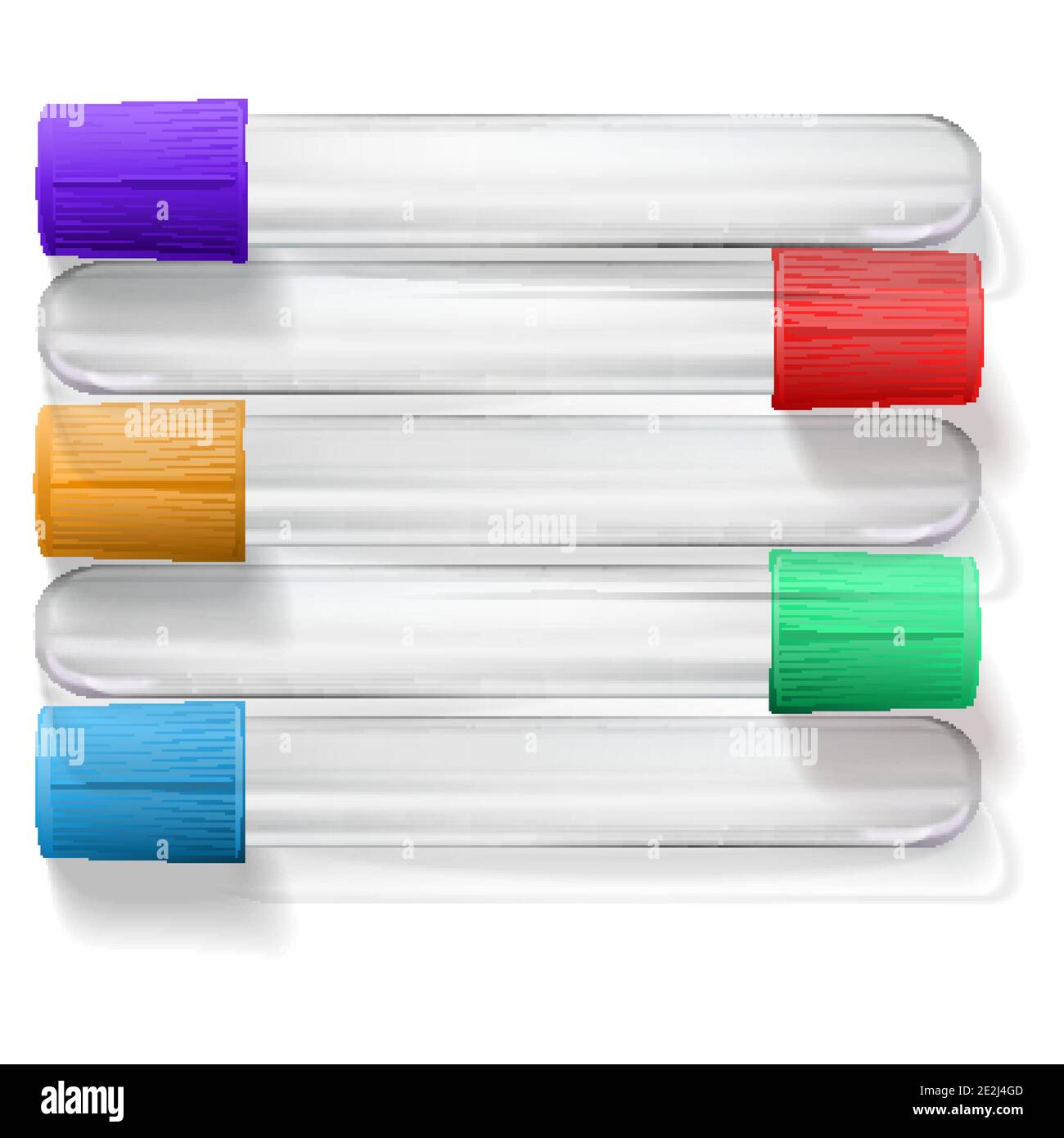 Glass test tubes on white background, vector Stock Vector Image & Art ...