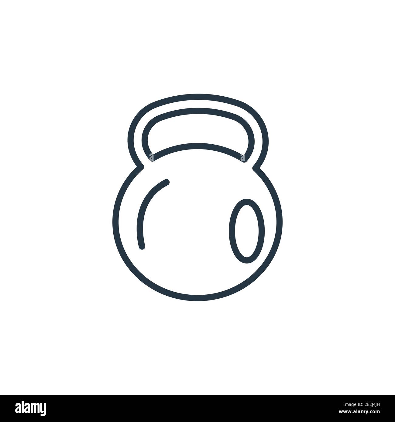 Kettlebells outline vector icon. Thin line black kettlebells icon, flat ...