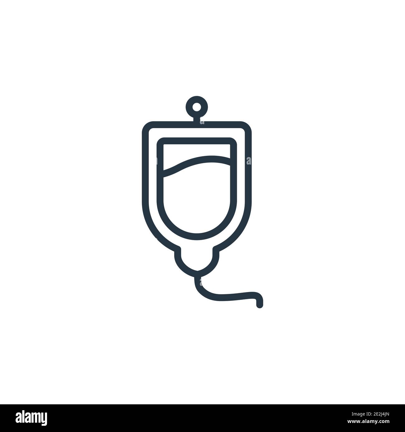 Iv outline vector icon. Thin line black iv icon, flat vector simple ...