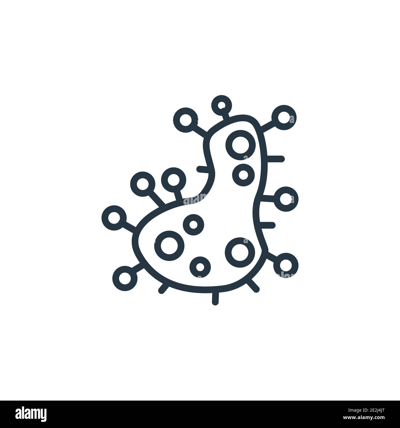 Microbe outline vector icon. Thin line black microbe icon, flat vector ... Microbe outline vector icon. Thin line black microbe icon, flat vector ...