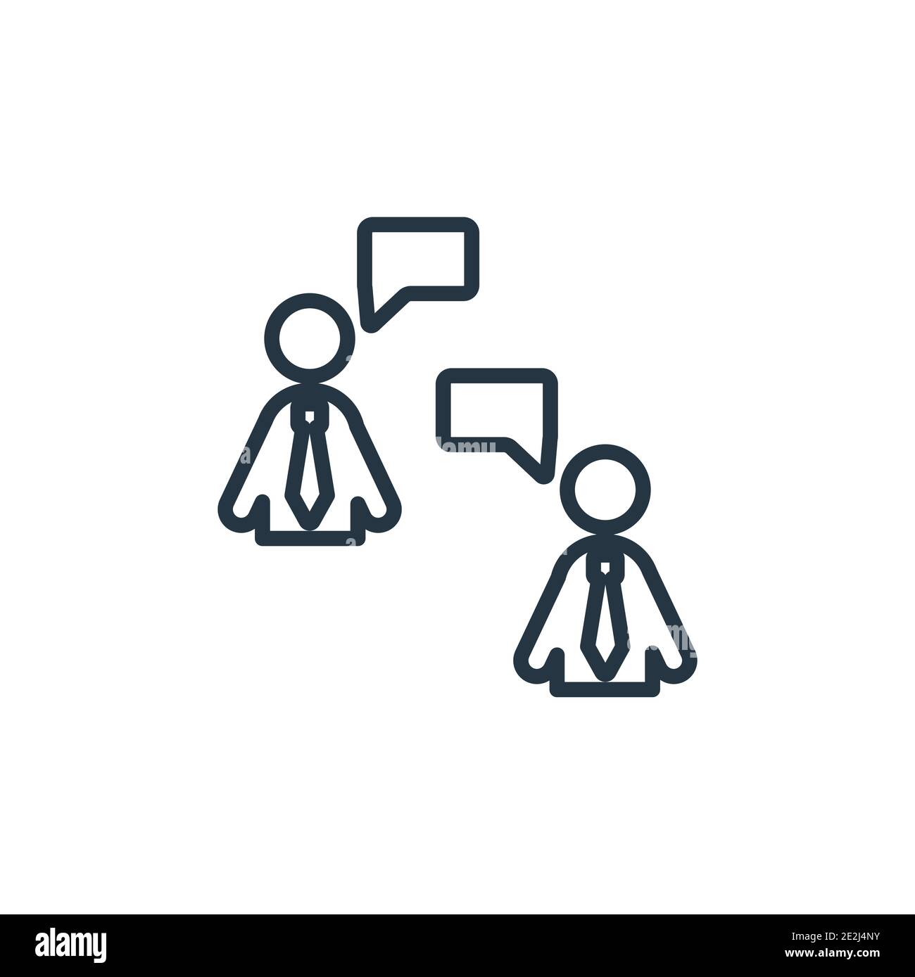 Dialogue outline vector icon. Thin line black dialogue icon, flat ...