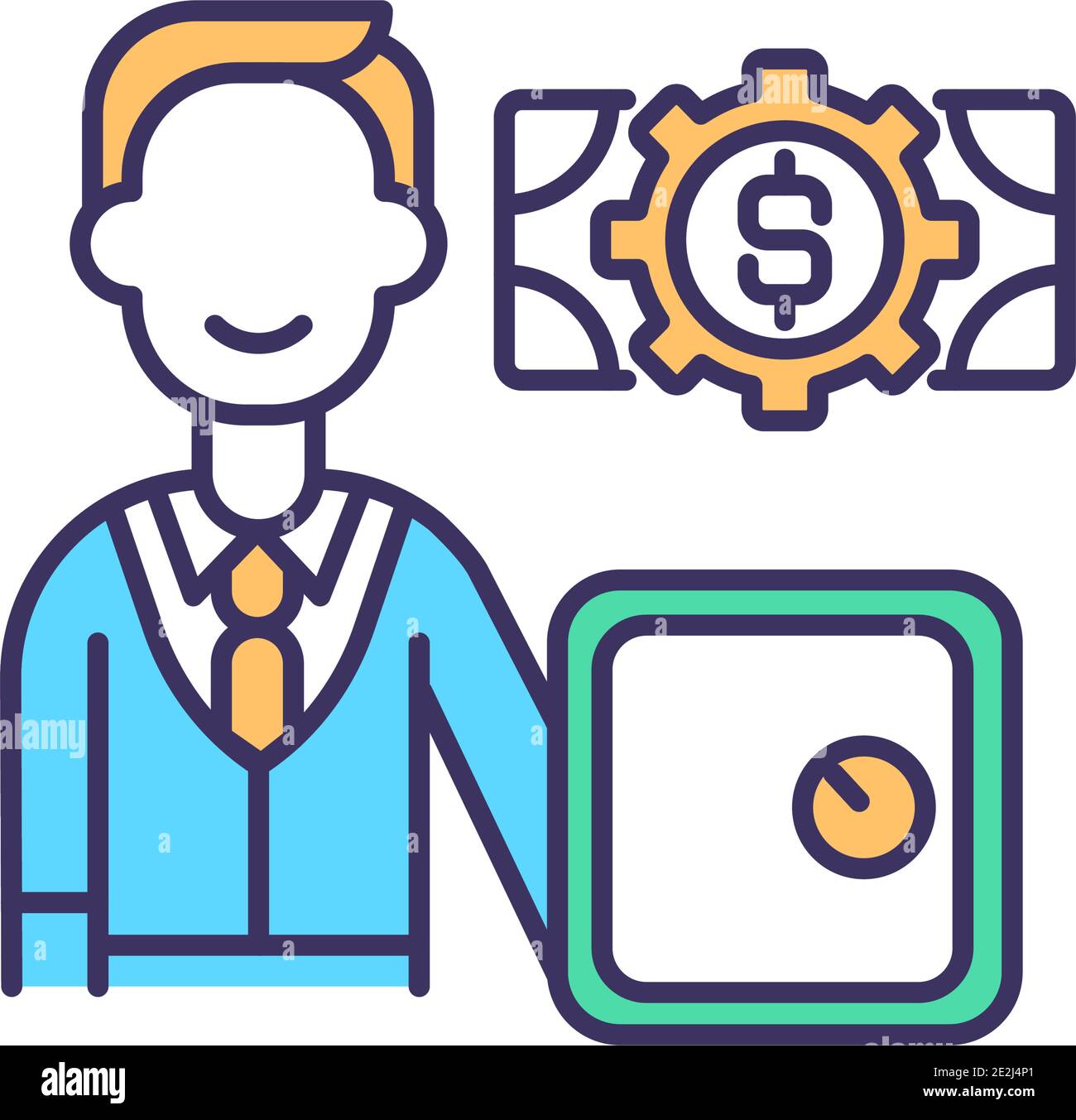 Money keeping RGB color icon Stock Vector Image & Art - Alamy