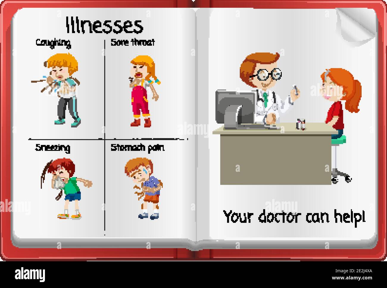 Open activity diary page illustration Stock Vector Image & Art - Alamy