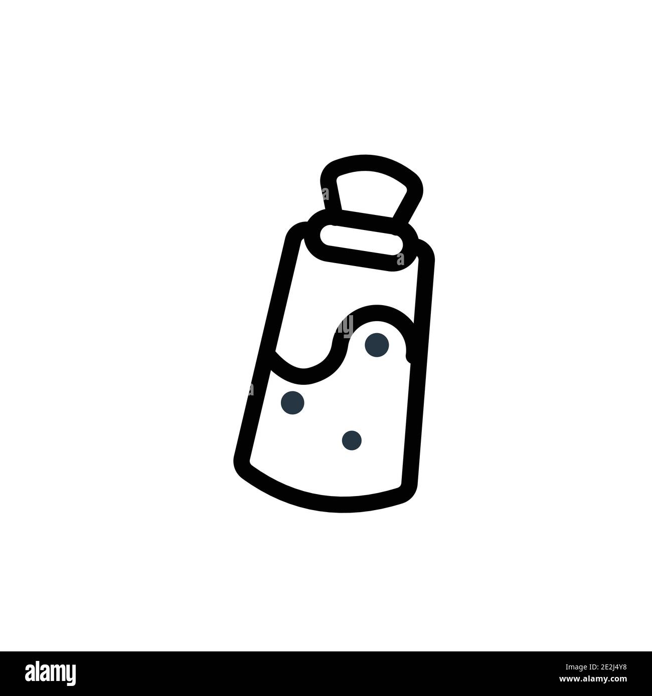 Flask bottle vector icon on white background. Flat vector flask bottle ...