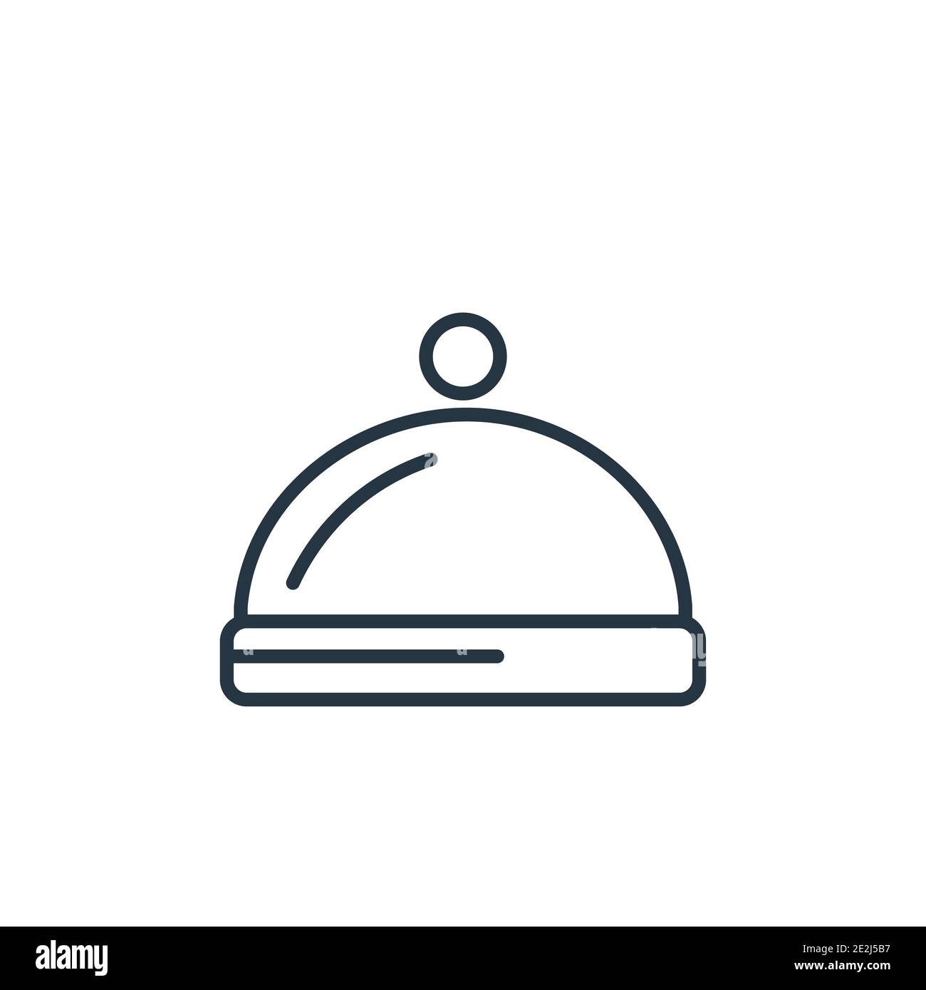 Platter outline vector icon. Thin line black platter icon, flat vector ...