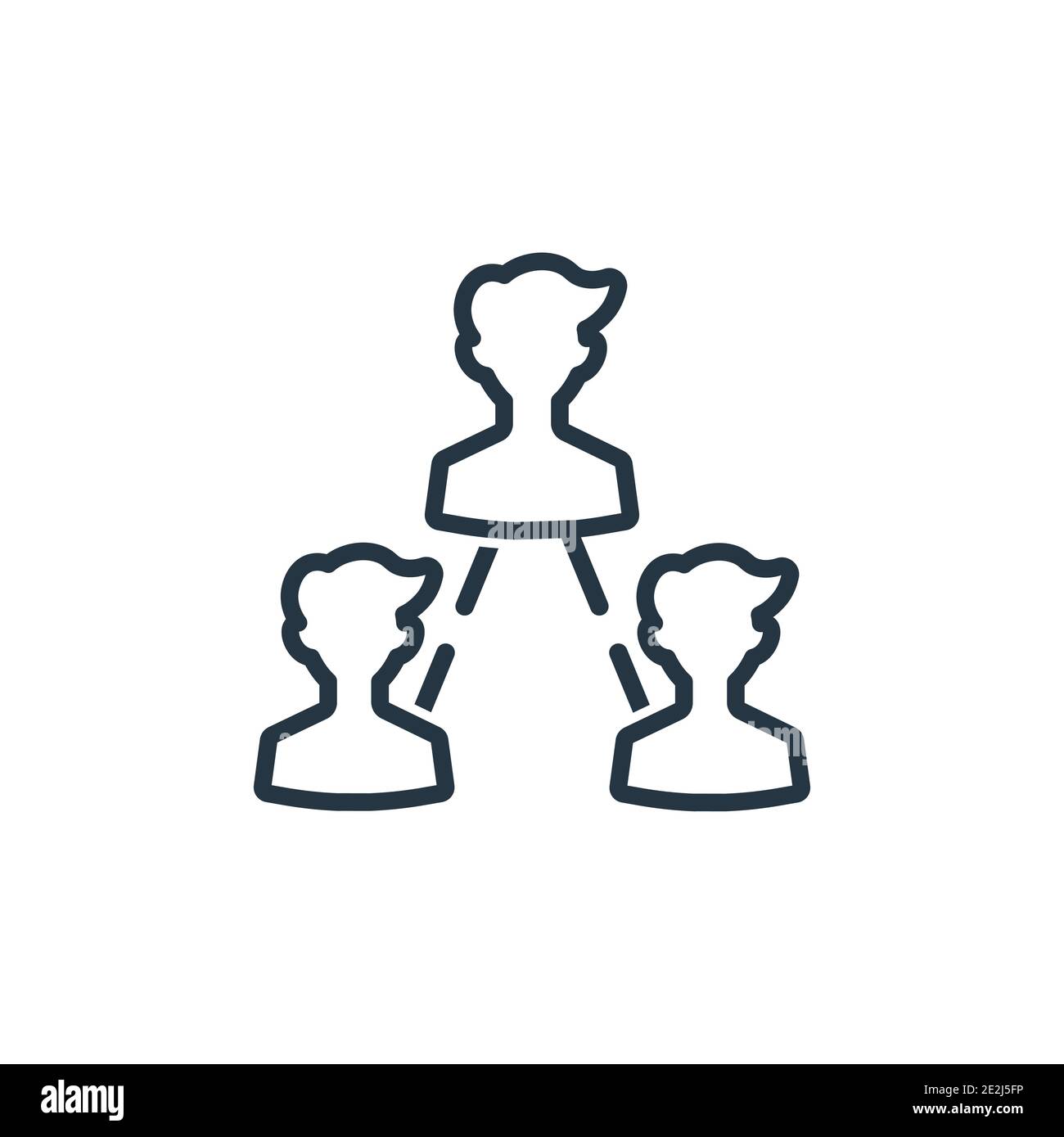 Team leader outline vector icon. Thin line black team leader icon, flat ...