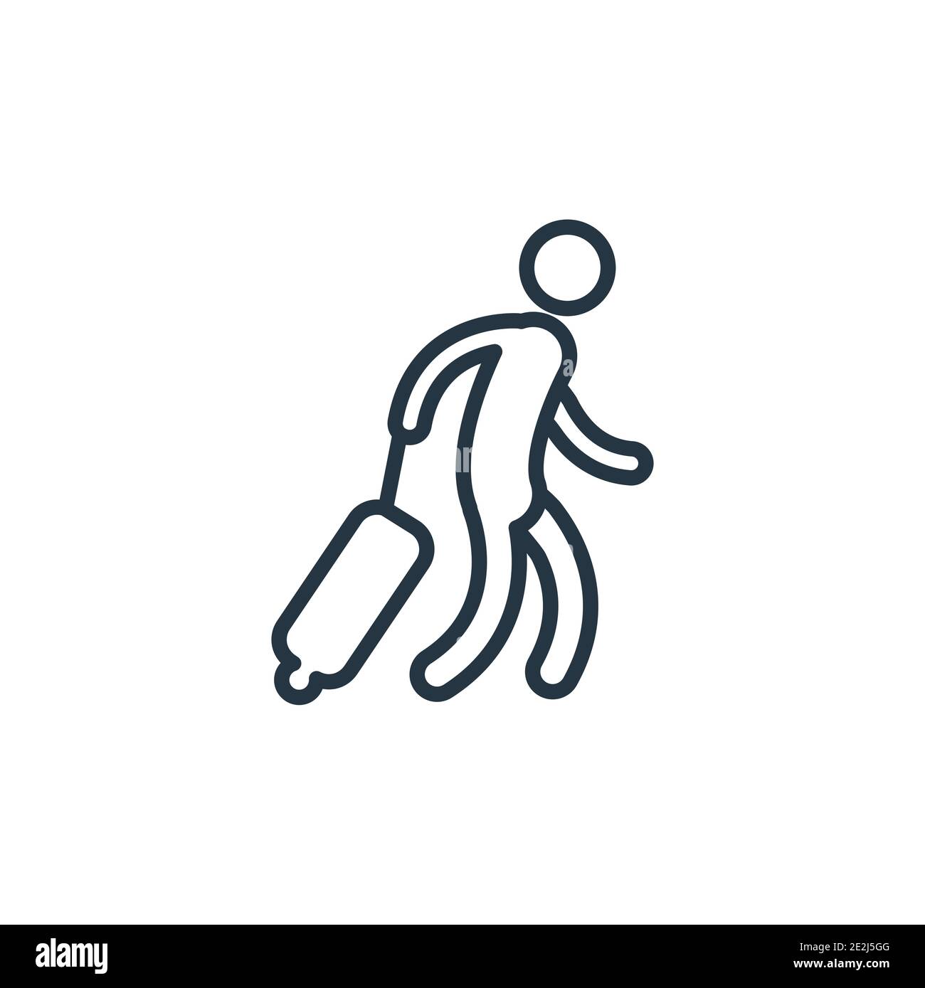 Guest outline vector icon. Thin line black guest icon, flat vector ...