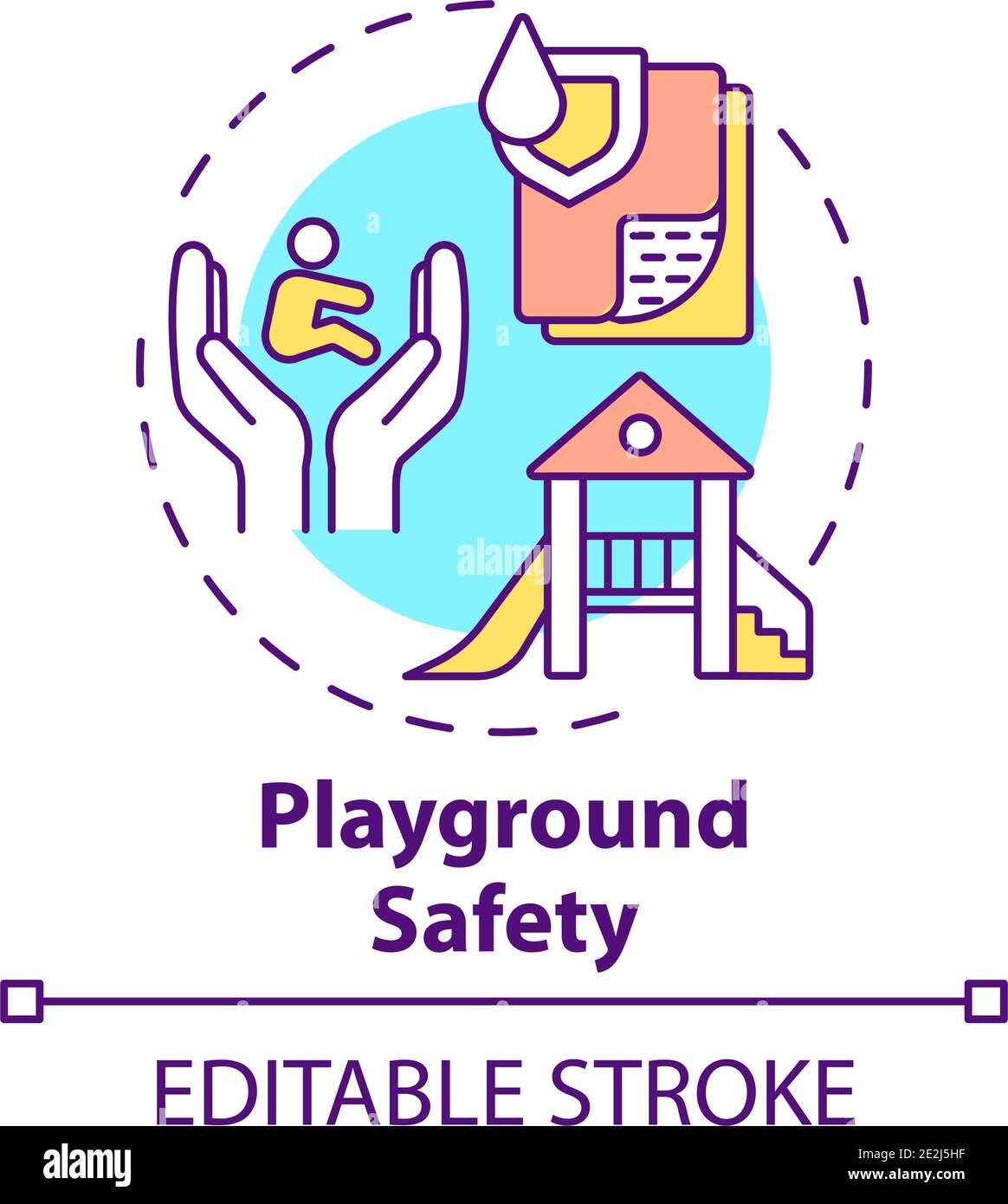 Playground safety concept icon Stock Vector Image & Art - Alamy