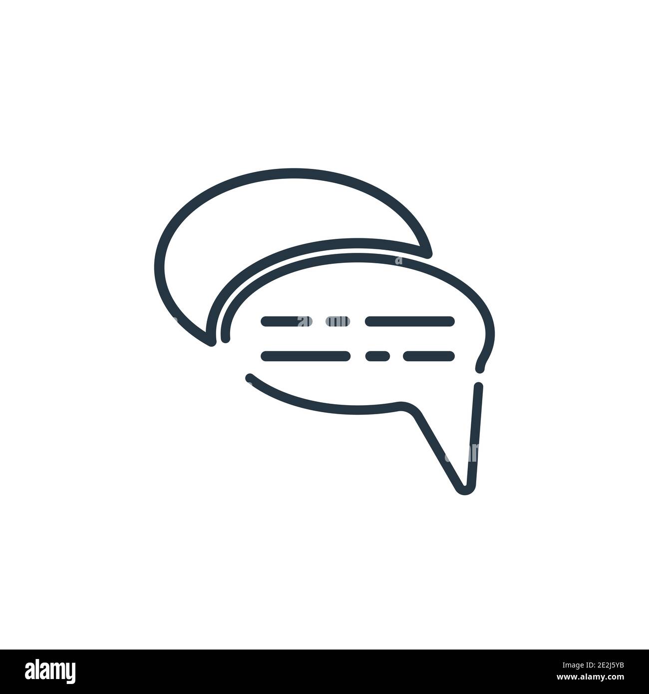 Message app outline vector icon. Thin line black message app icon, flat ...