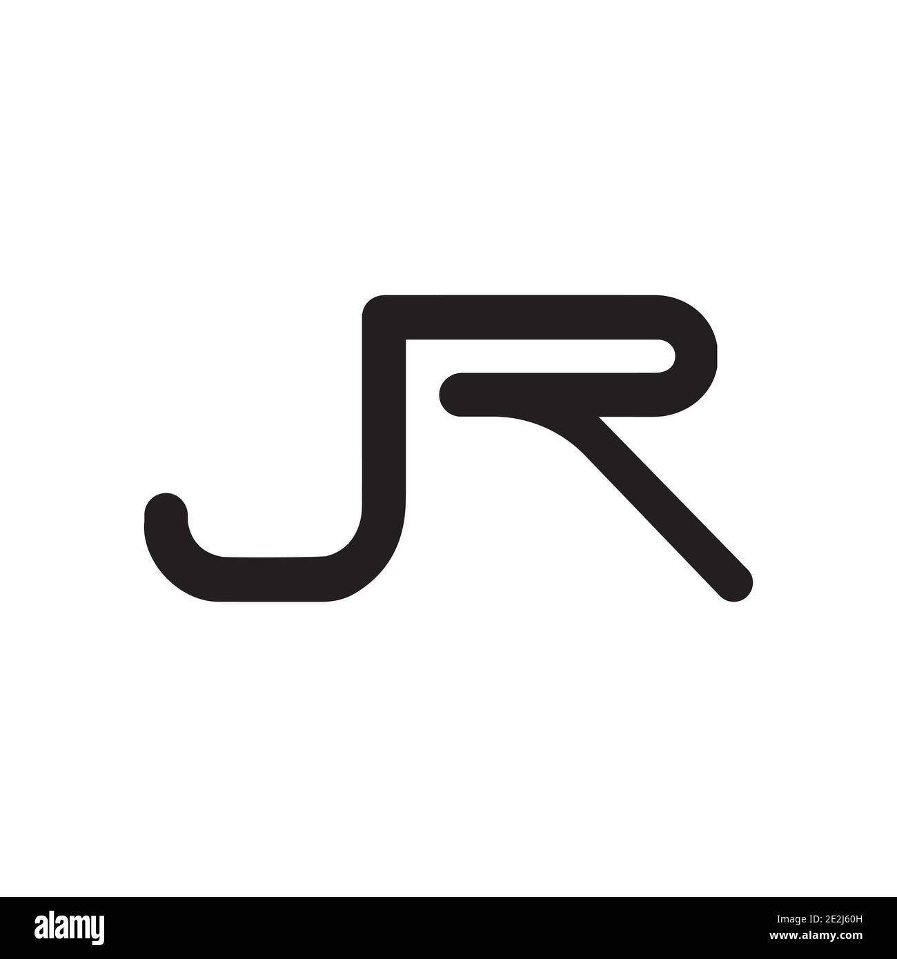 Initial jr letter logo vector template design. Creative abstract letter ...
