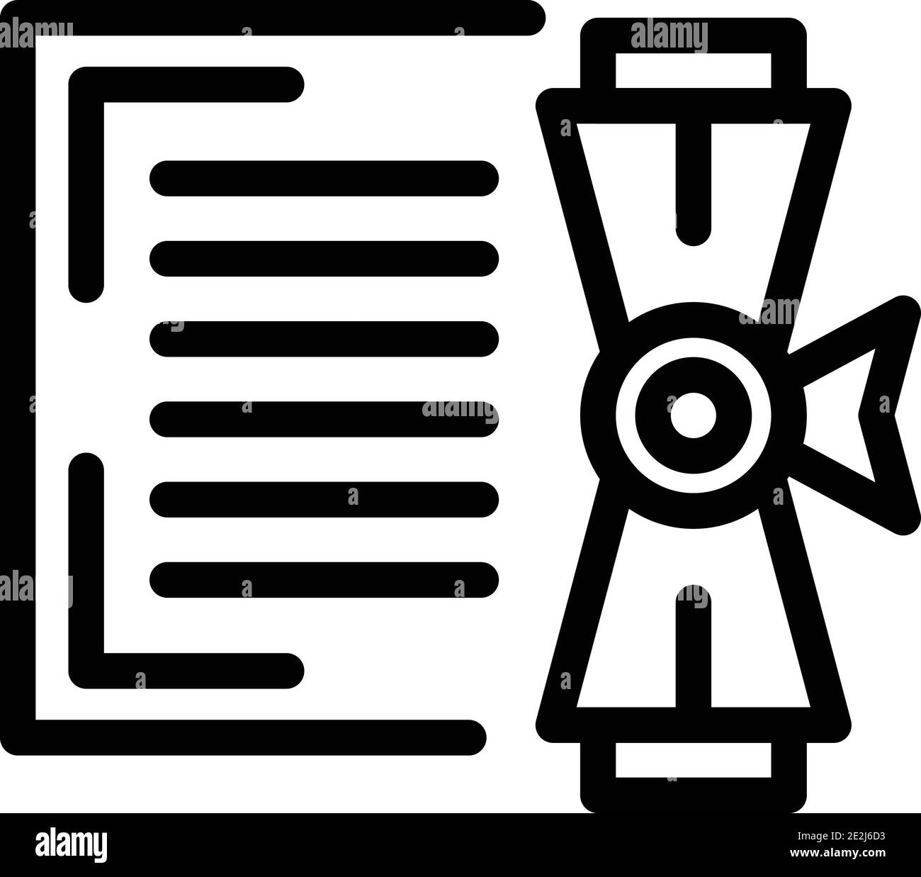 Degree diploma icon. Outline degree diploma vector icon for web design ...