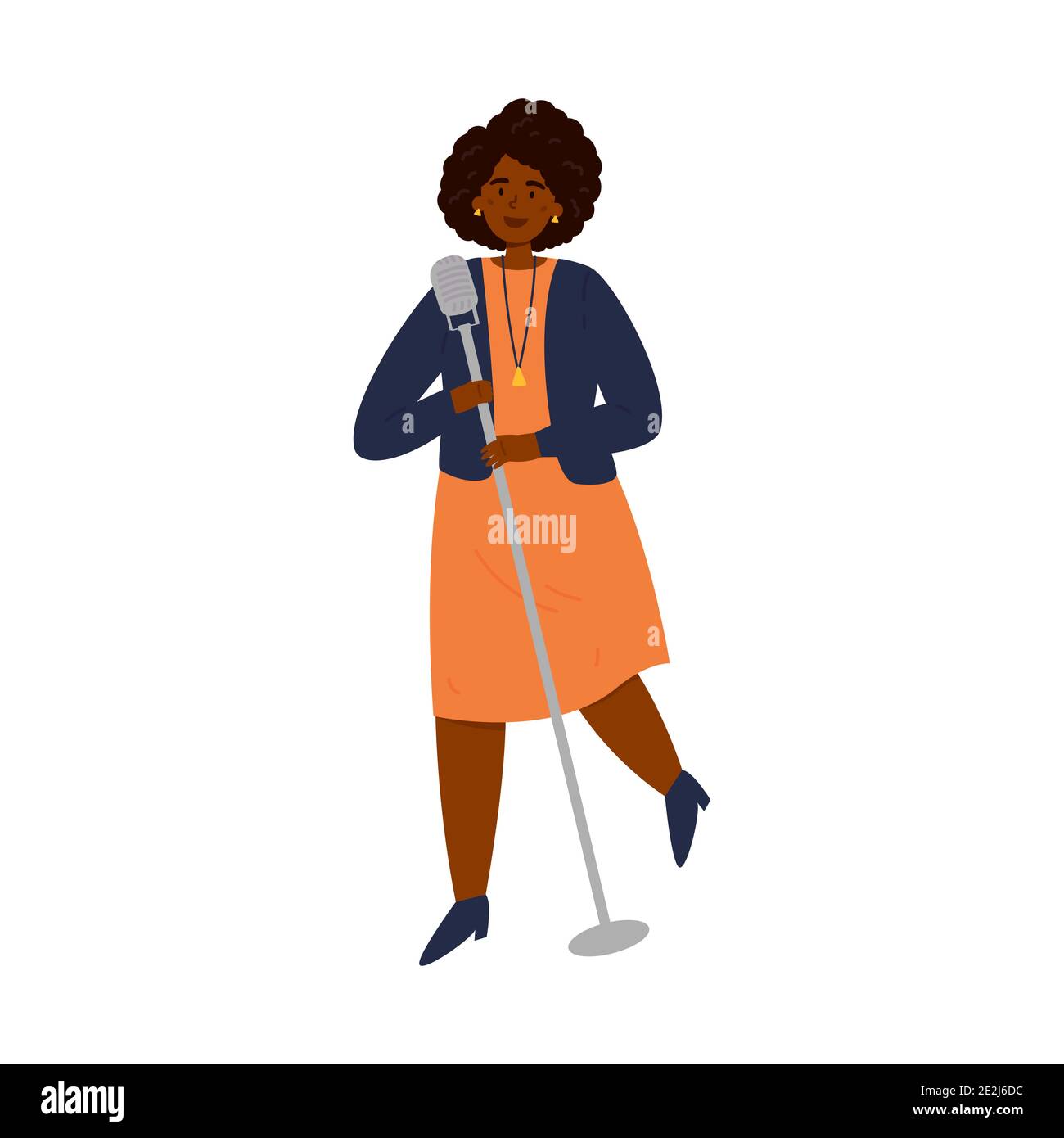 Lady singing Stock Vector Images - Alamy