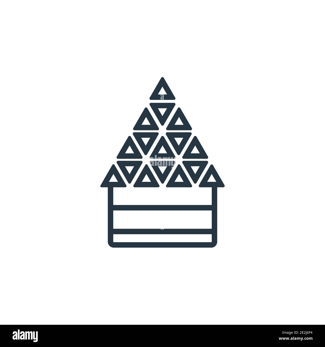 Polygonal house or home building outline vector icon. Thin line black ...