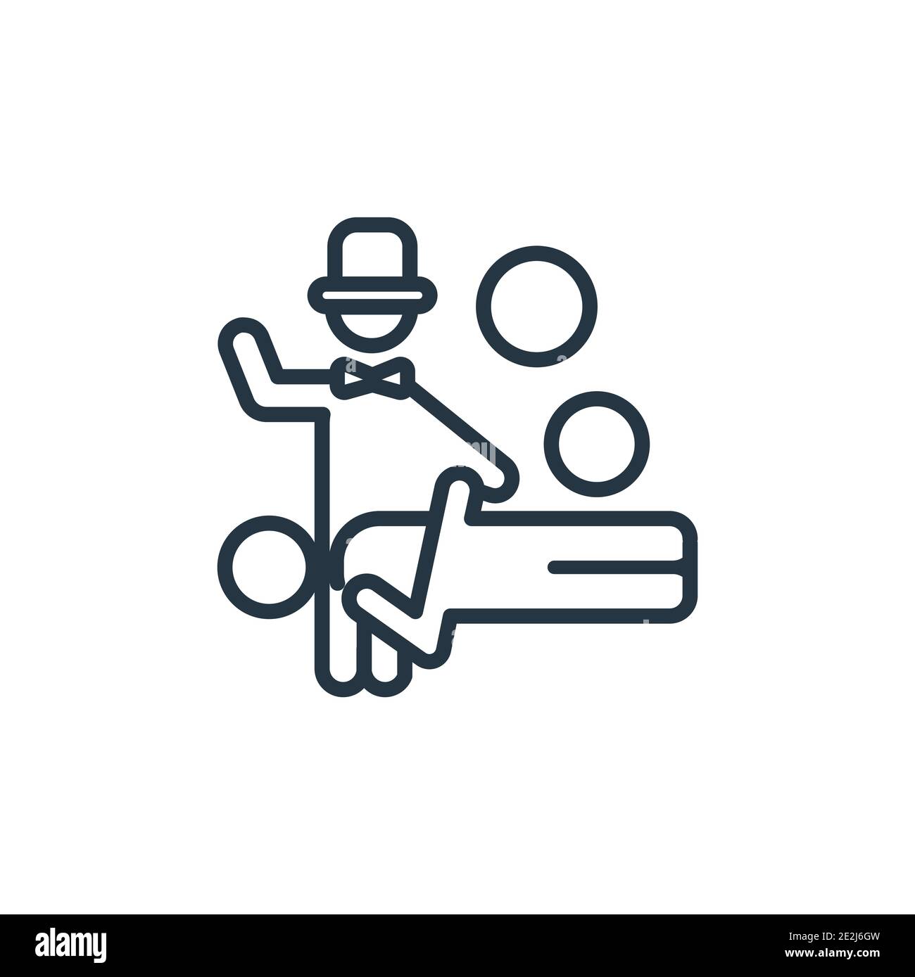 Levitation outline vector icon. Thin line black levitation icon, flat ...