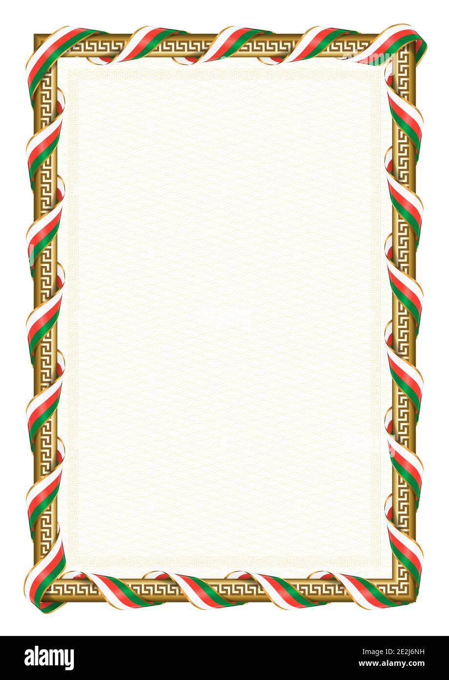 Vertical frame and border with Madagascar flag, template elements for ...