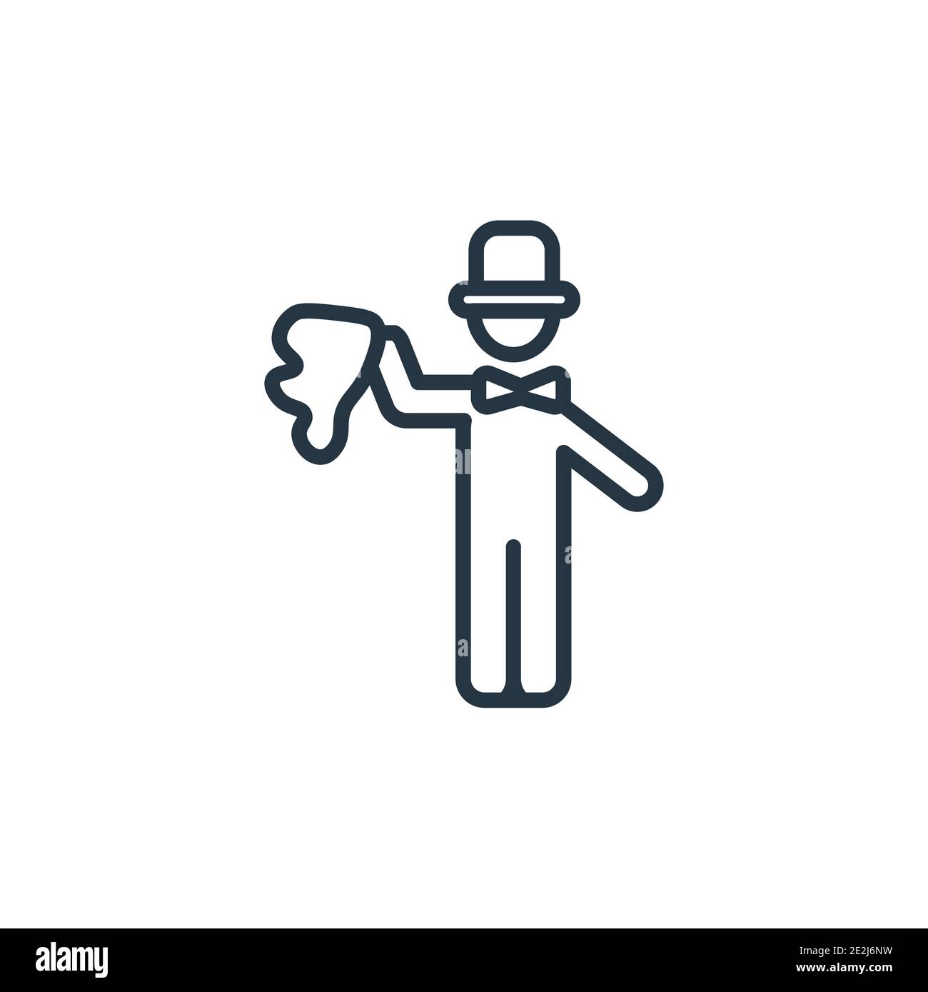 Handkerchief outline vector icon. Thin line black handkerchief icon ...