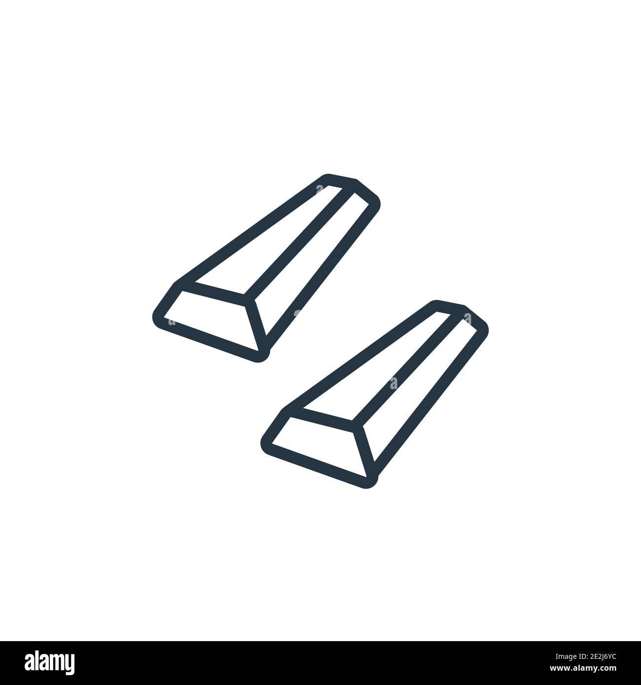 Gold bar outline vector icon. Thin line black gold bar icon, flat ...