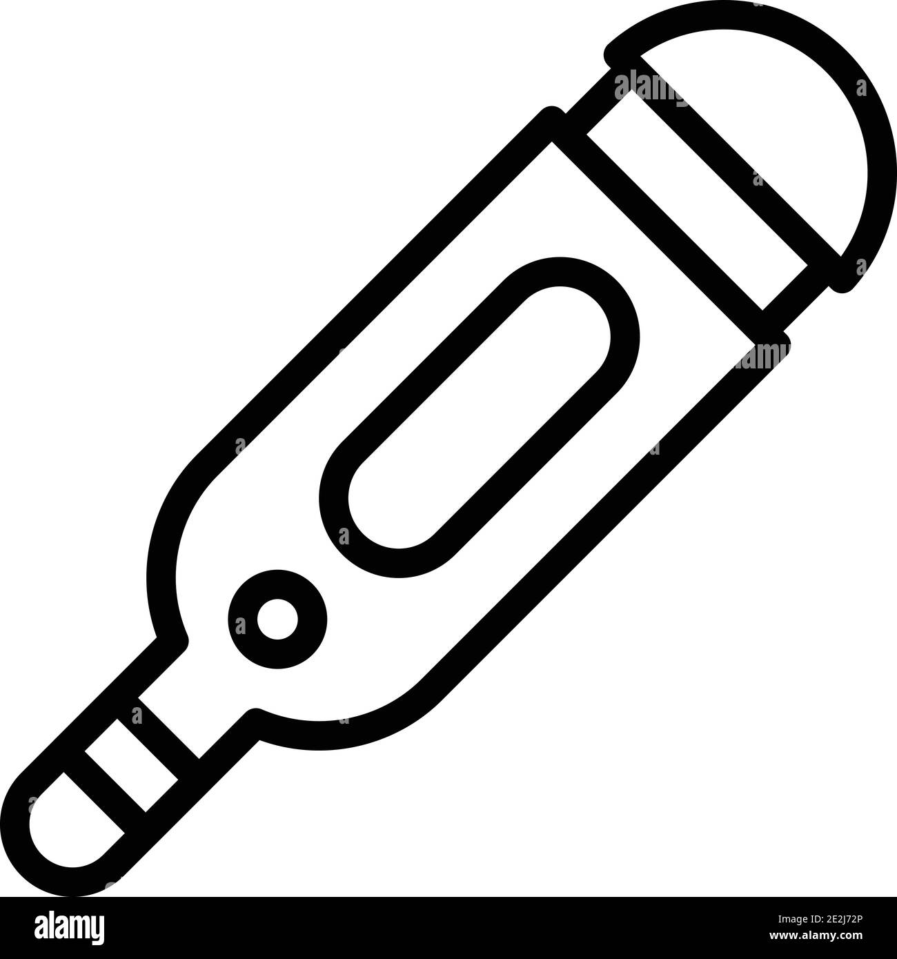 Electric thermometer icon. Outline electric thermometer vector icon for ...