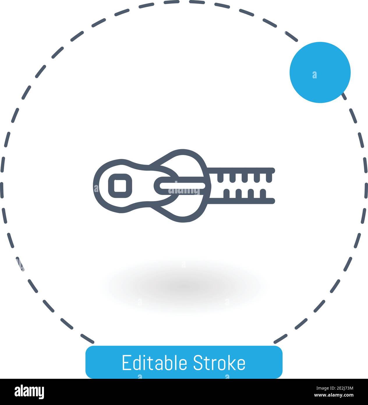 zipper vector icon editable stroke outline icons for web and mobile ...