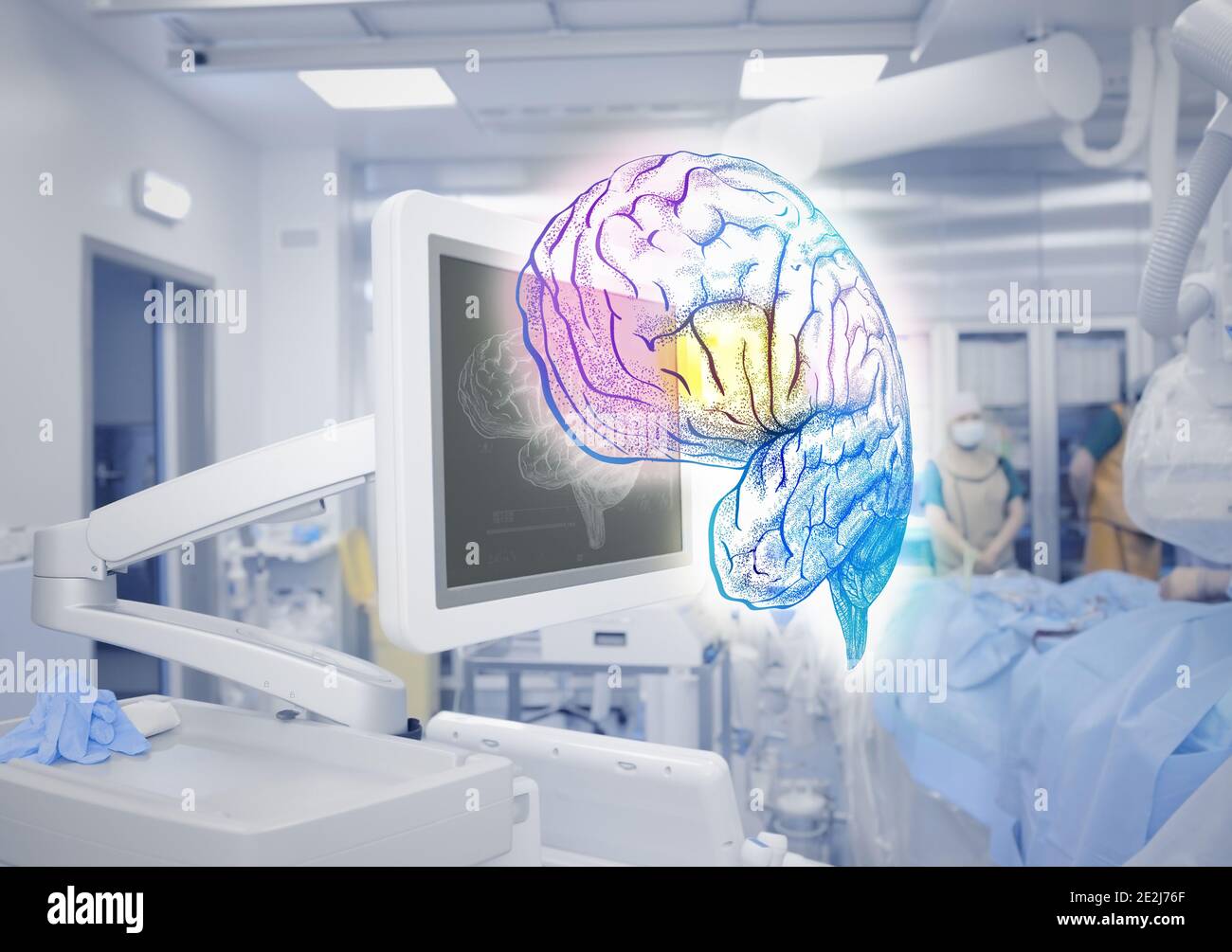 Advanced technologies of brain examination in medicine Stock Photo - Alamy