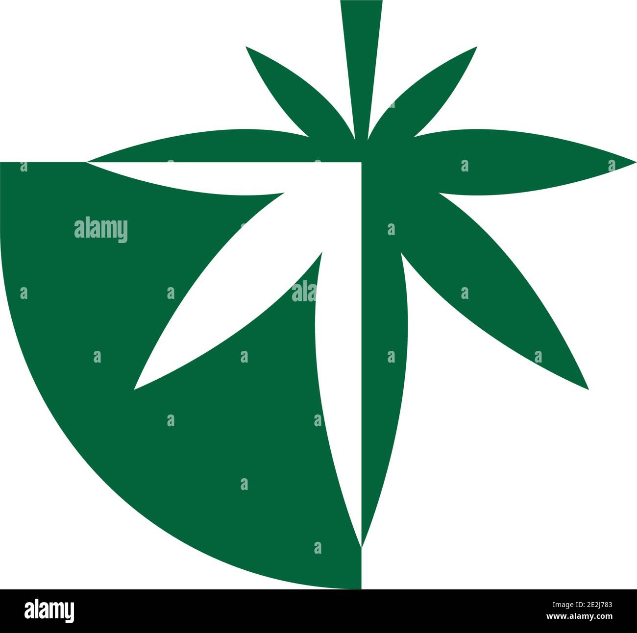Cannabis leaf logo design vector template illustration Stock Vector ...