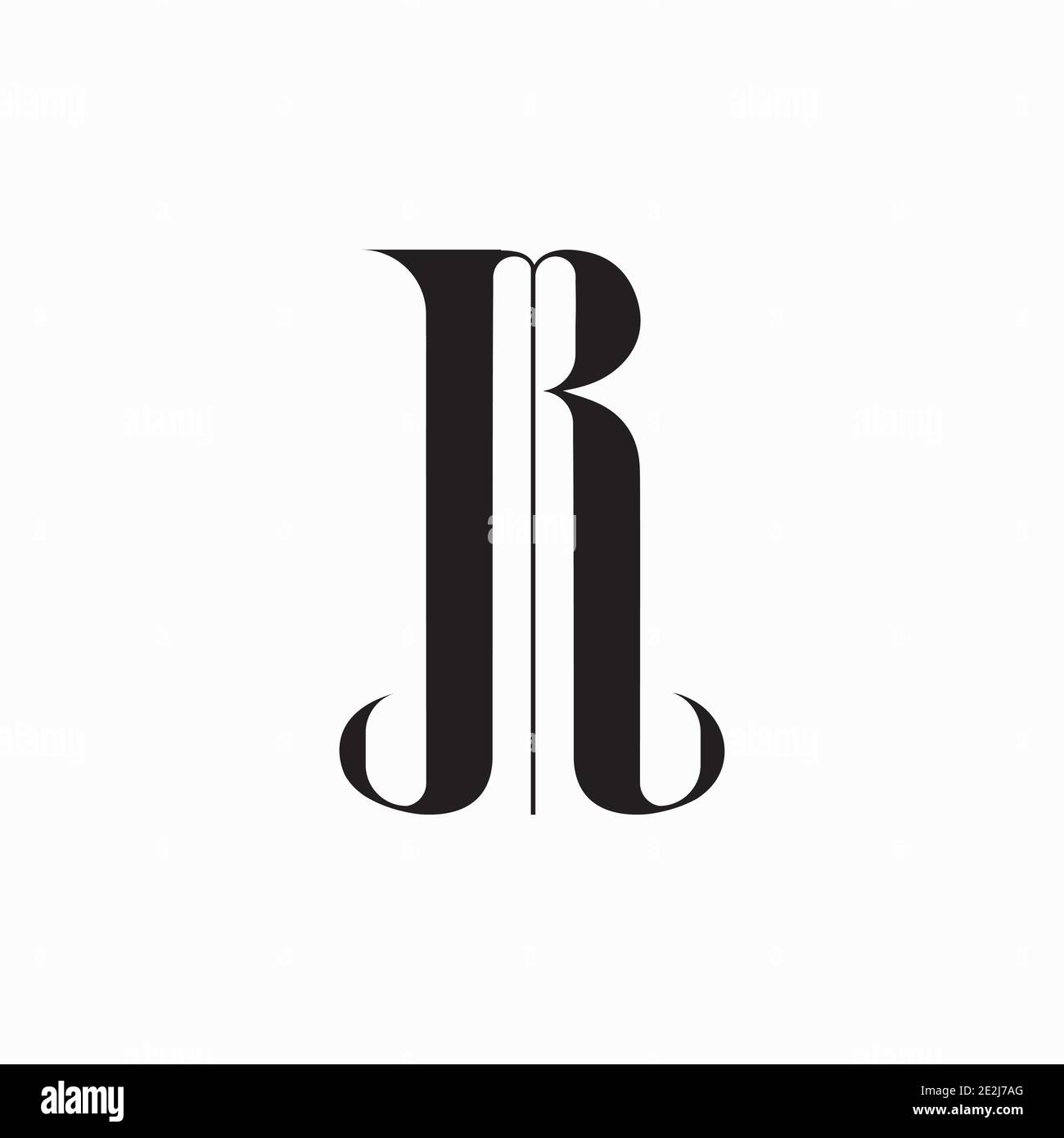 Initial jr letter logo vector template design. Creative abstract letter ...