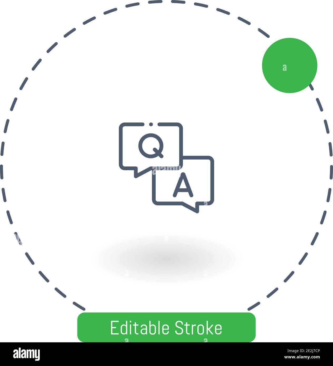 q&a vector icon editable stroke outline icons for web and mobile Stock ...