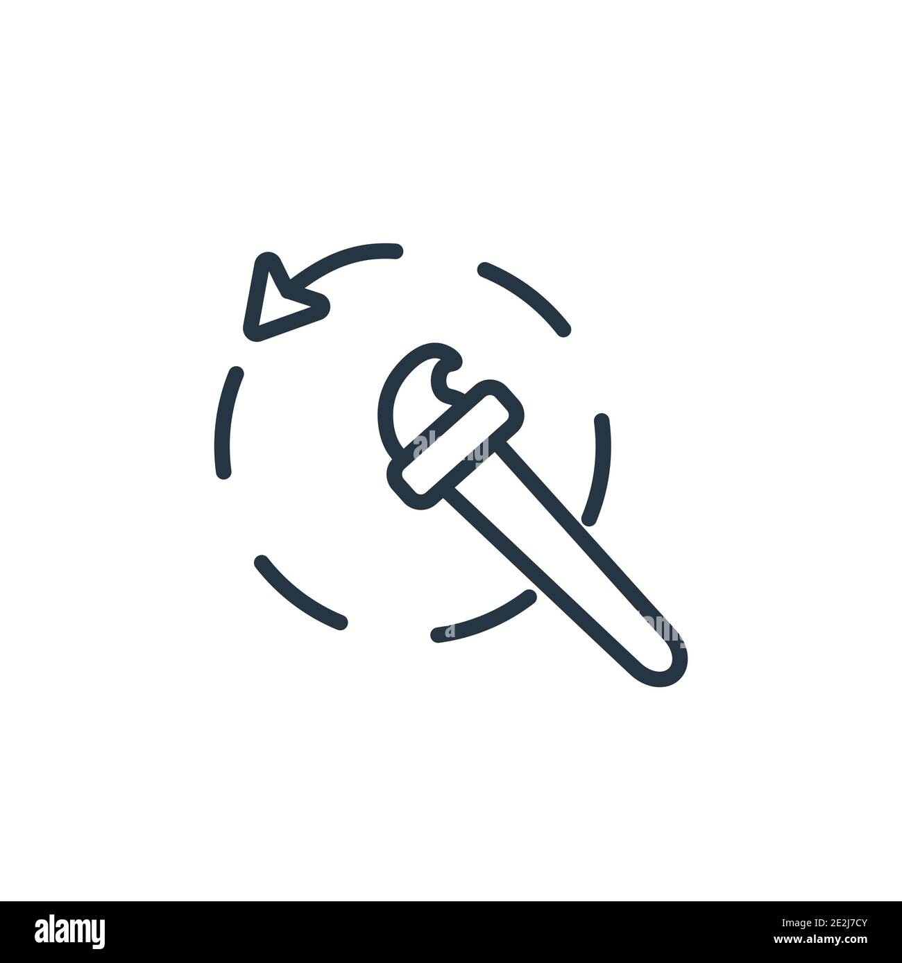 Tool outline vector icon. Thin line black tool icon, flat vector simple ...