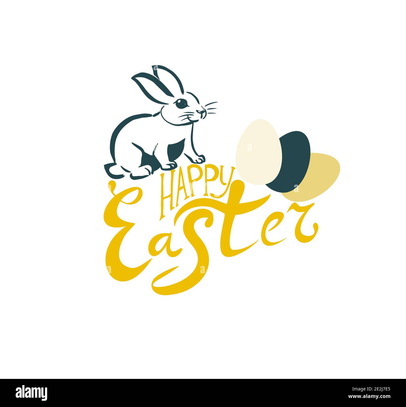 Happy Easter text. Vector illustration Stock Vector Image & Art - Alamy