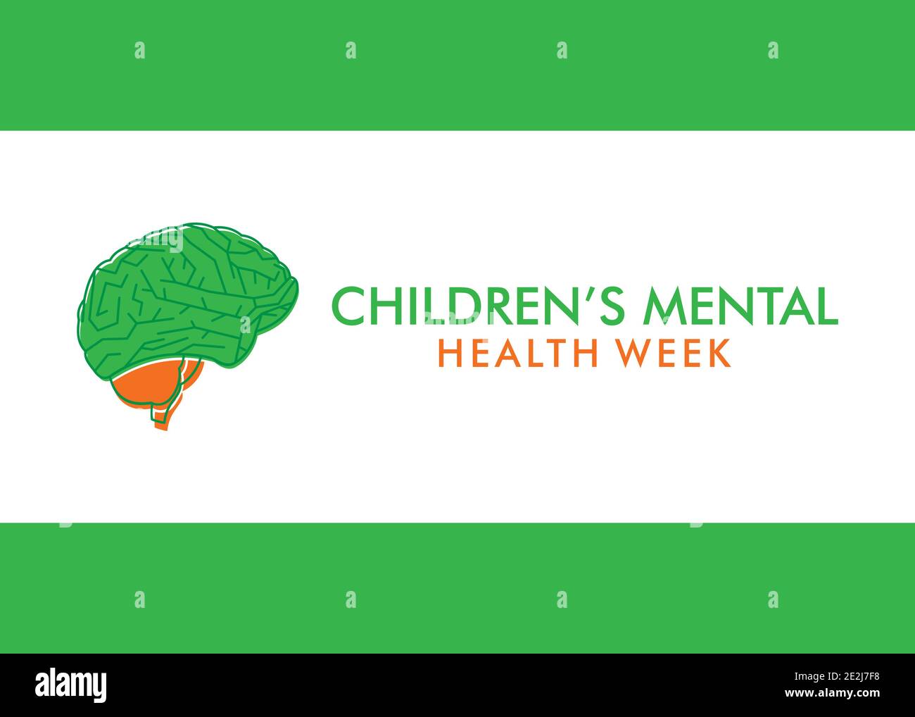 vector illustration of children's mental health week poster design ...