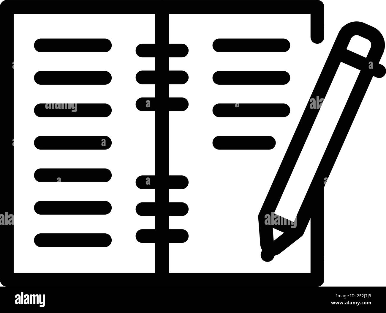 School notebook icon. Outline school notebook vector icon for web ...