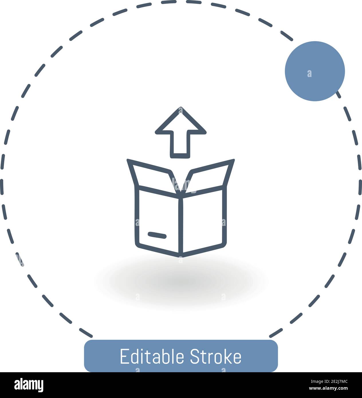 unboxing vector icon editable stroke outline icons for web and mobile ...